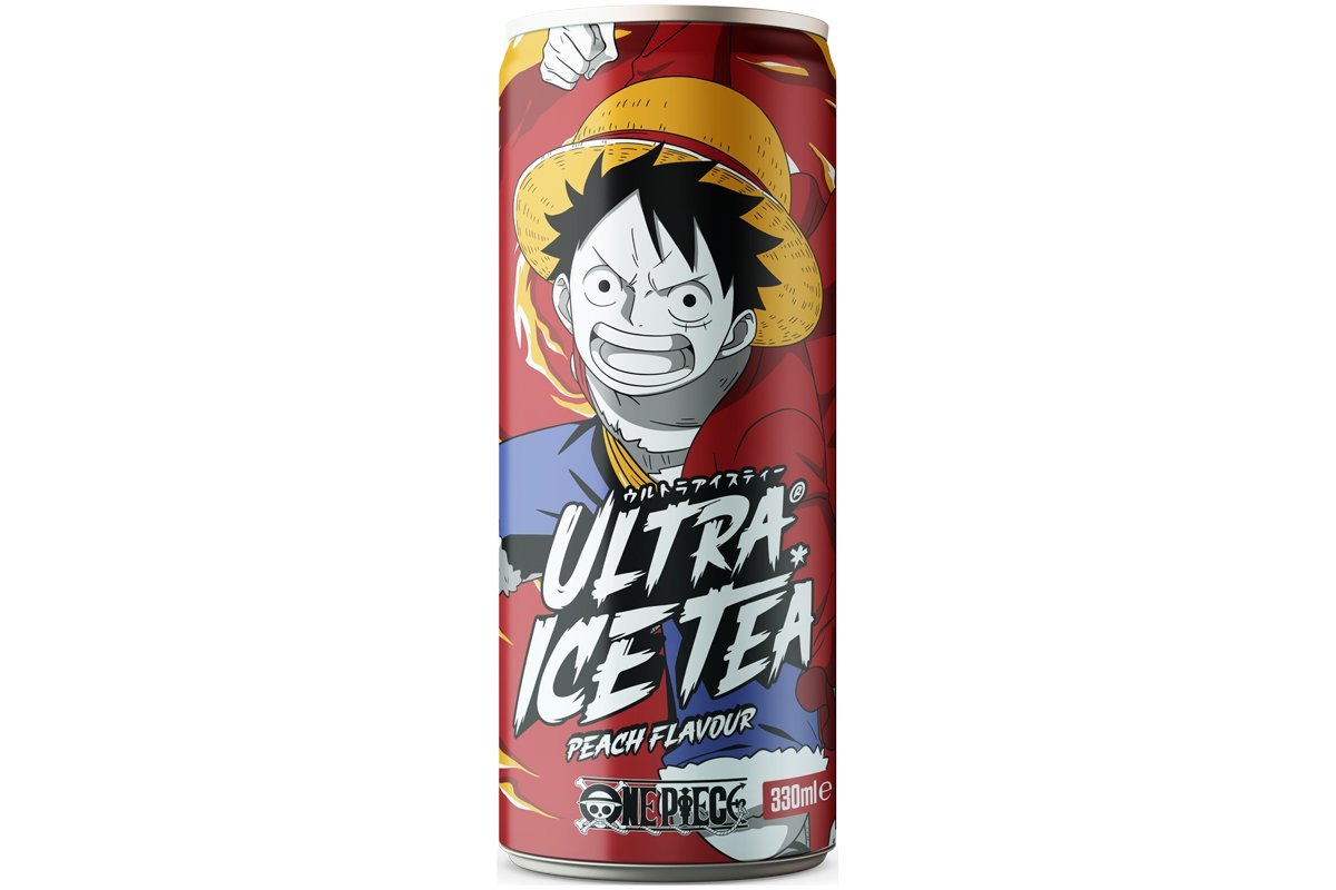 Thé saveur pêche en canette Luffy One Piece Ultra Ice Tea - 33cl